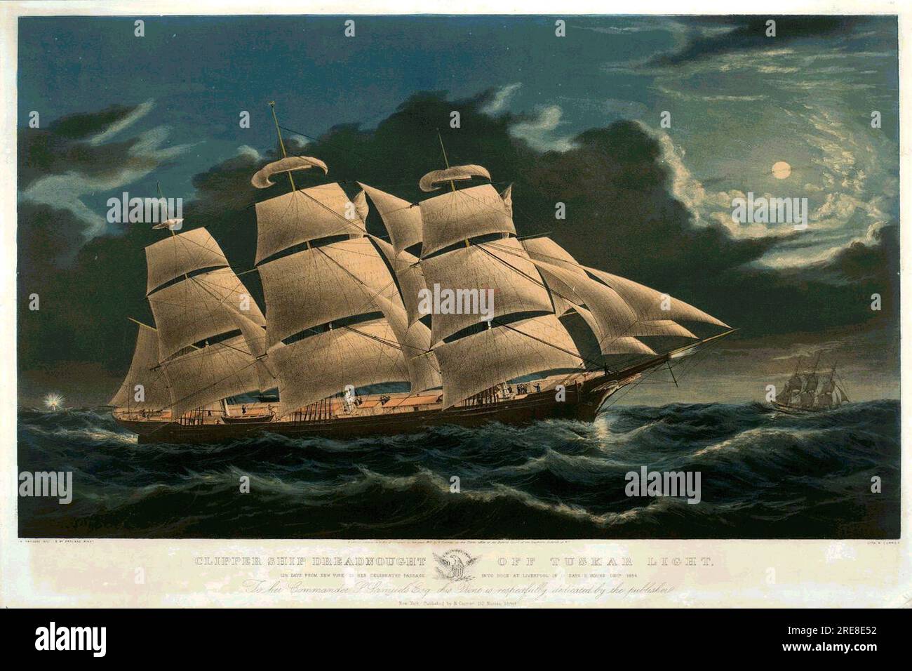 Vintage reproduction ship prints Stock Photo - Alamy