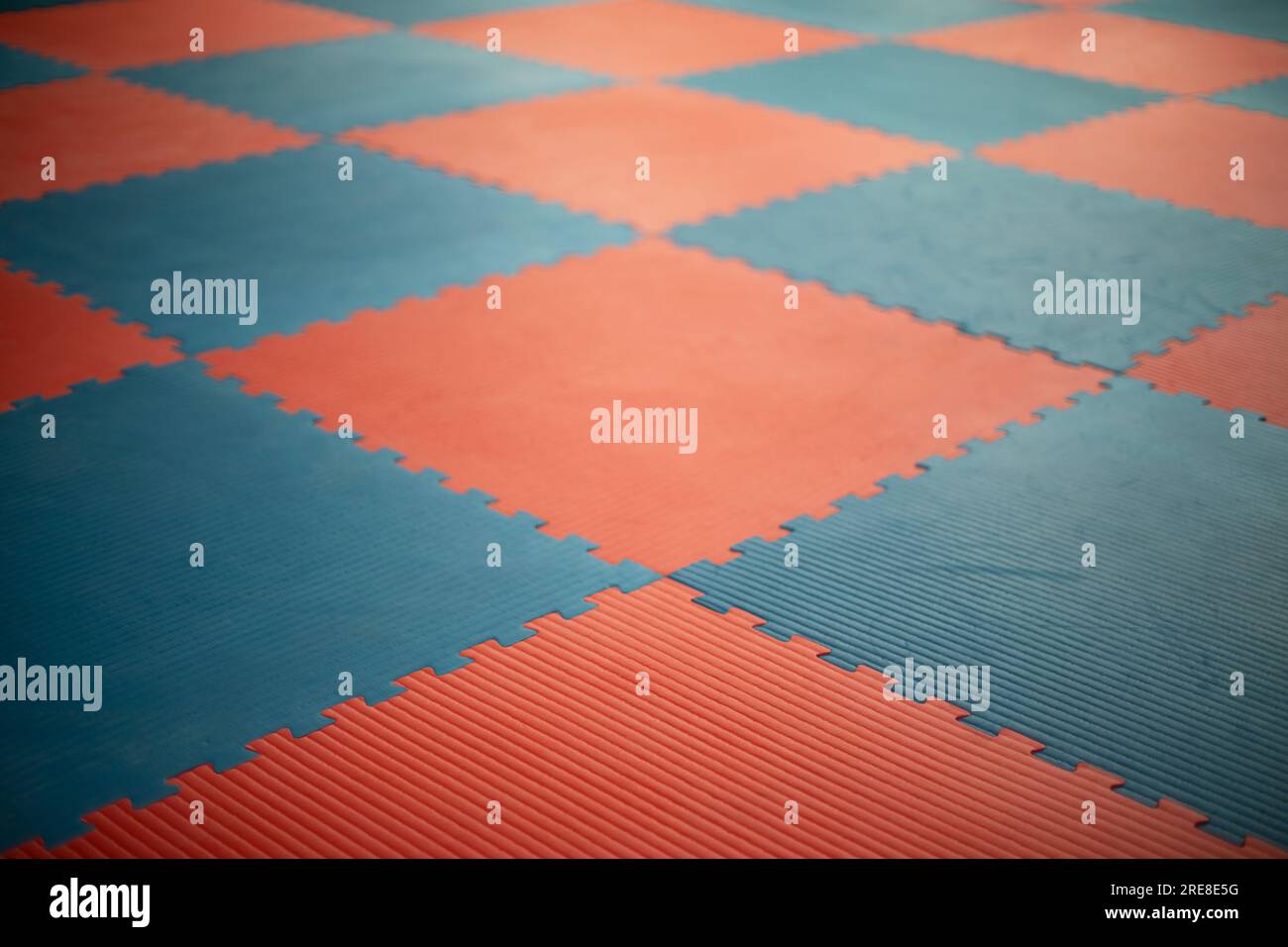 Flooring in gym. Workout mats. Details of gym. Coating for classes ...