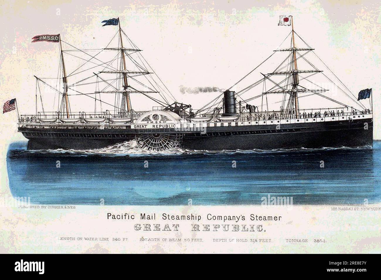 Vintage reproduction ship prints Stock Photo - Alamy