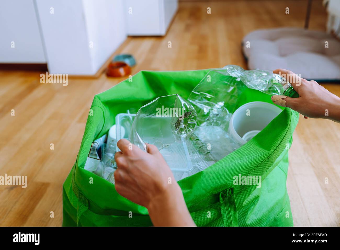 Sorting garbage at home Stock Photo - Alamy