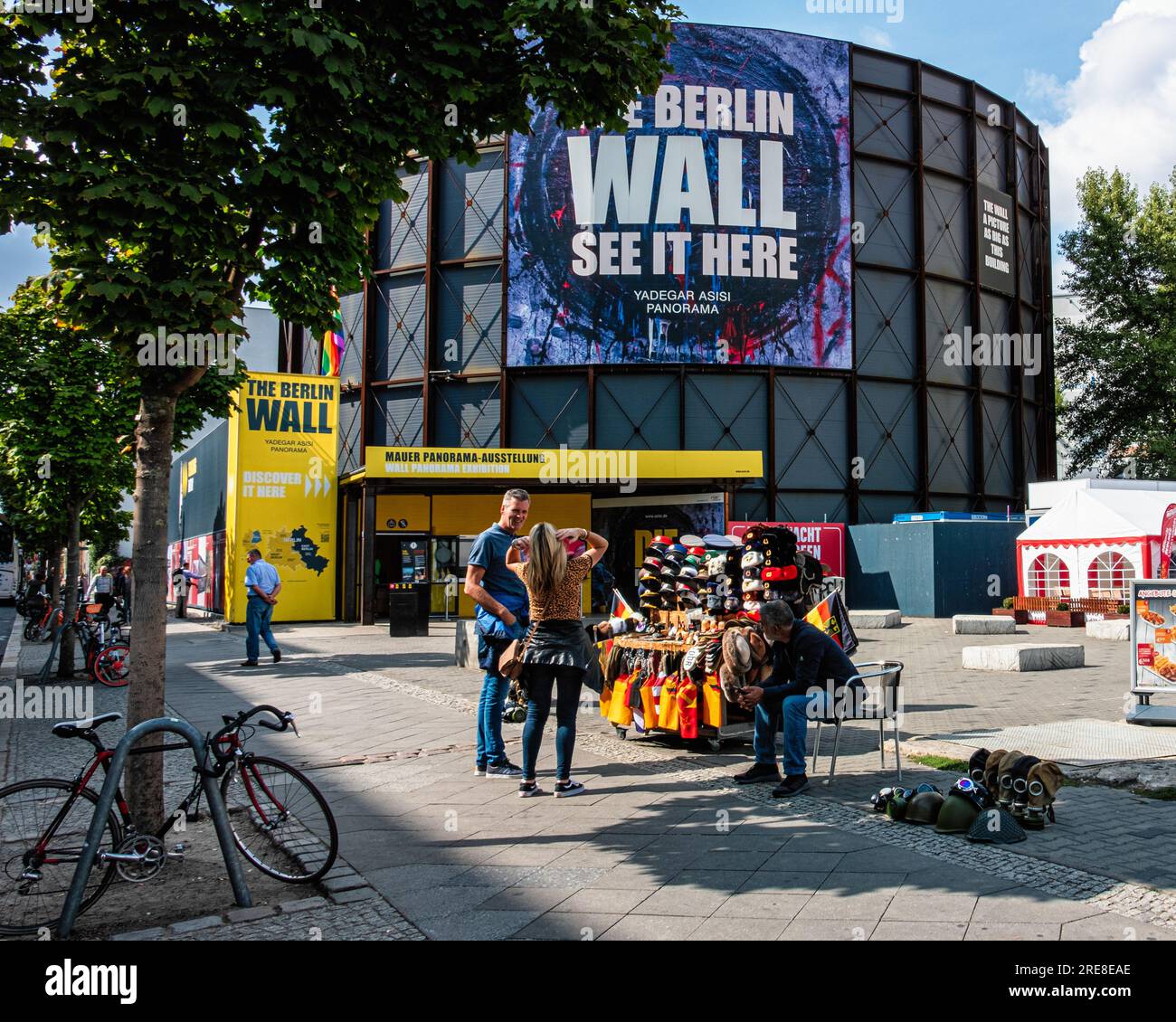 Yadegar Asisi Wall Exhiibition in round building near Checkpoint ...