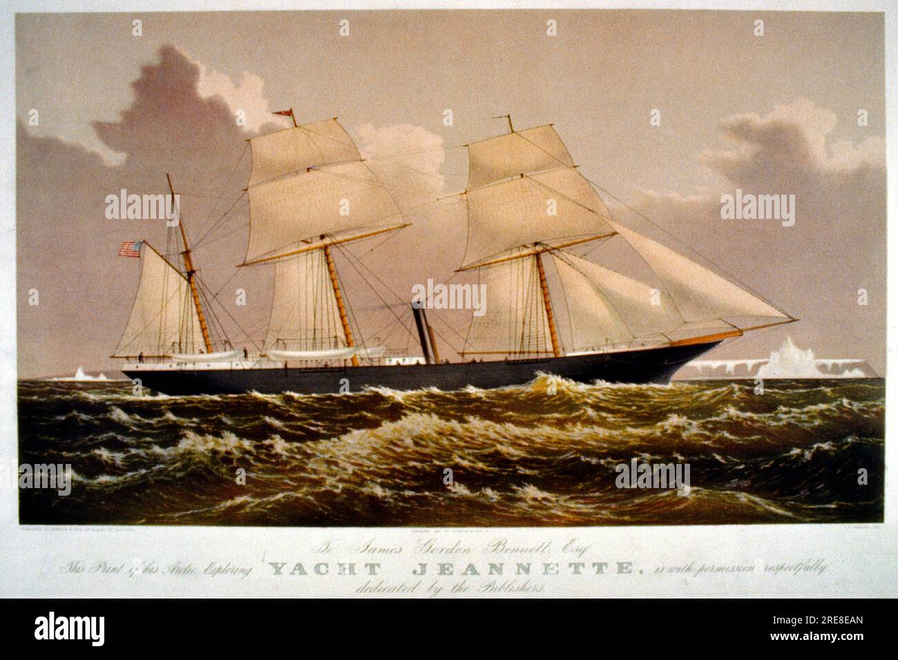 Vintage reproduction ship prints Stock Photo - Alamy