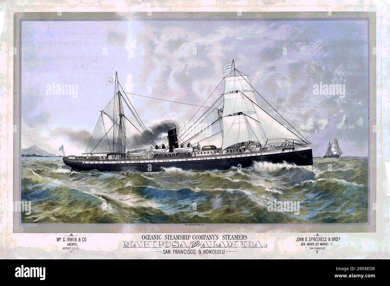 Vintage yacht engravings hi-res stock photography and images - Alamy