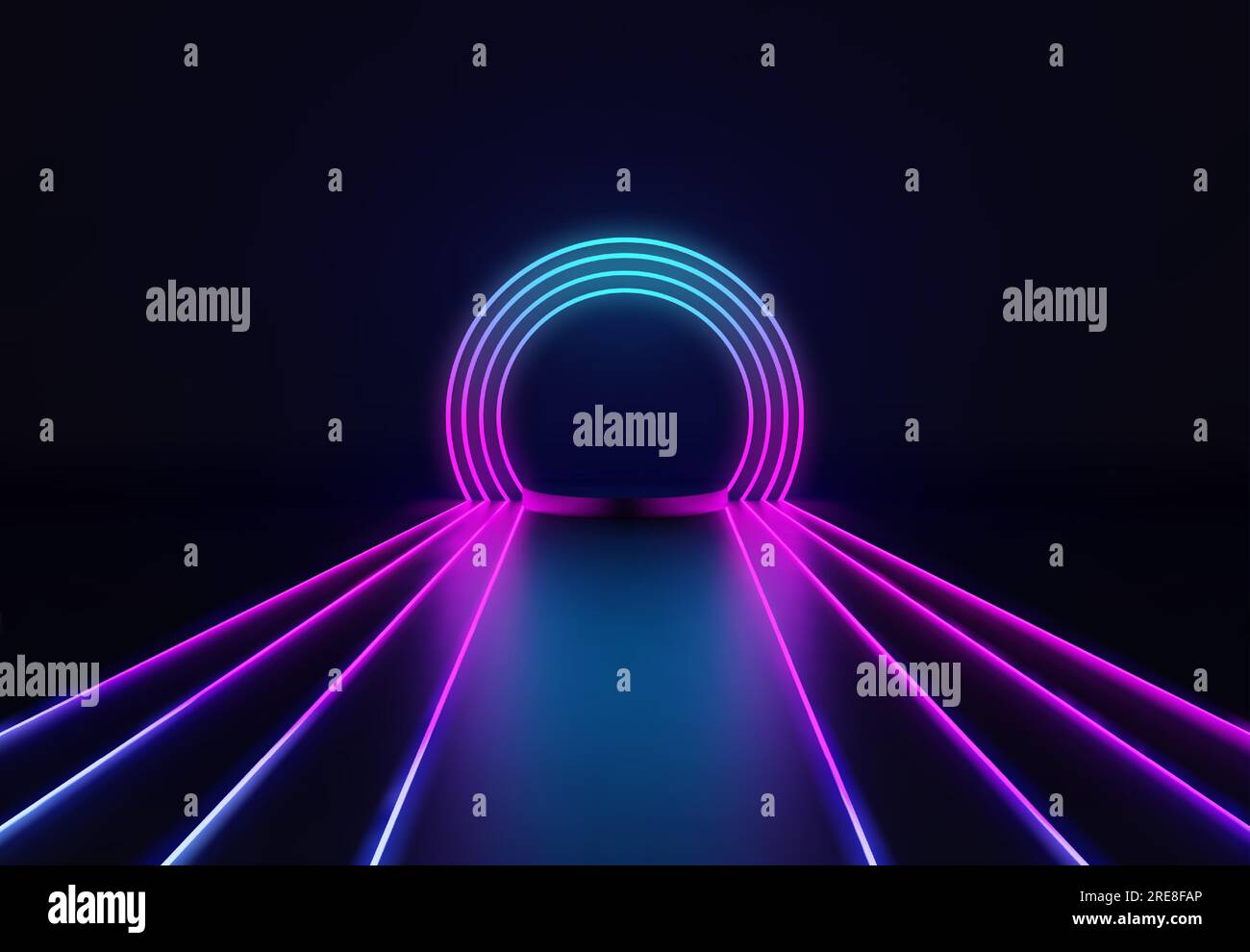 Neon arch light led Stock Vector Images - Alamy