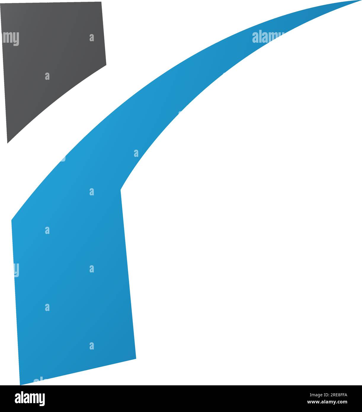 Blue and Black Spiky Shaped Letter R Icon on a White Background Stock ...