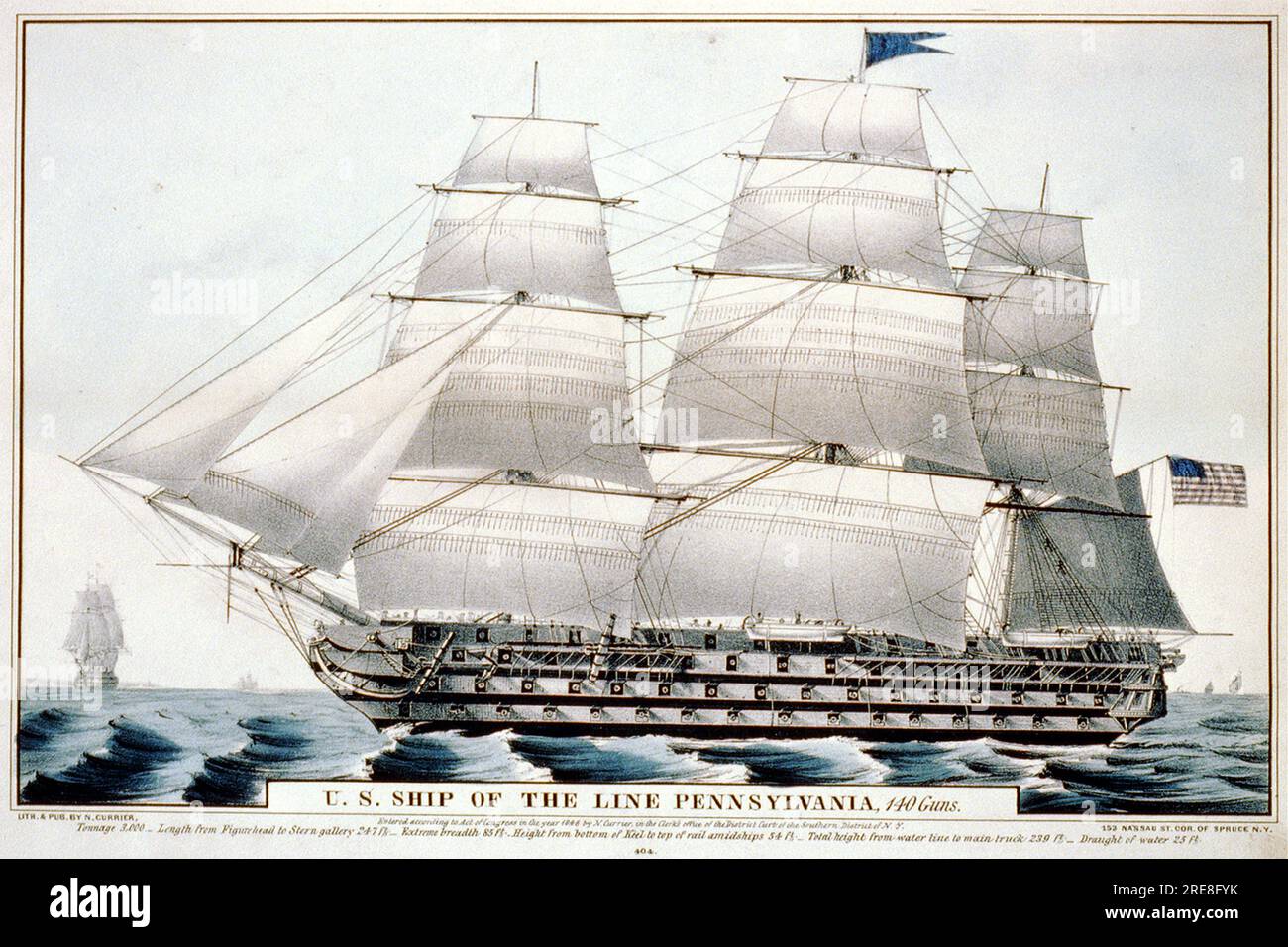 Vintage reproduction ship prints Stock Photo - Alamy