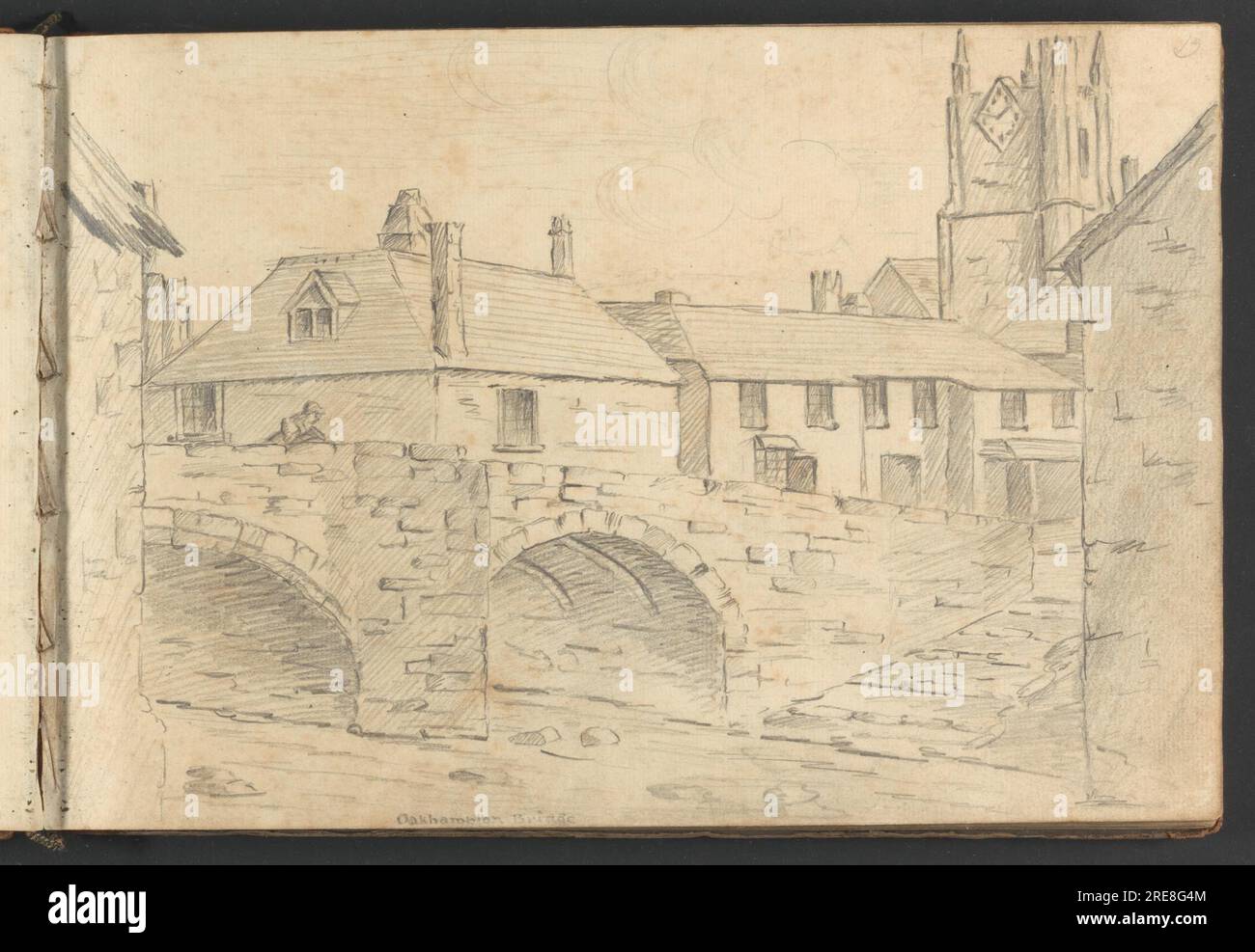 Oakhampton Bridge 1800 by William Brockedon Stock Photo - Alamy
