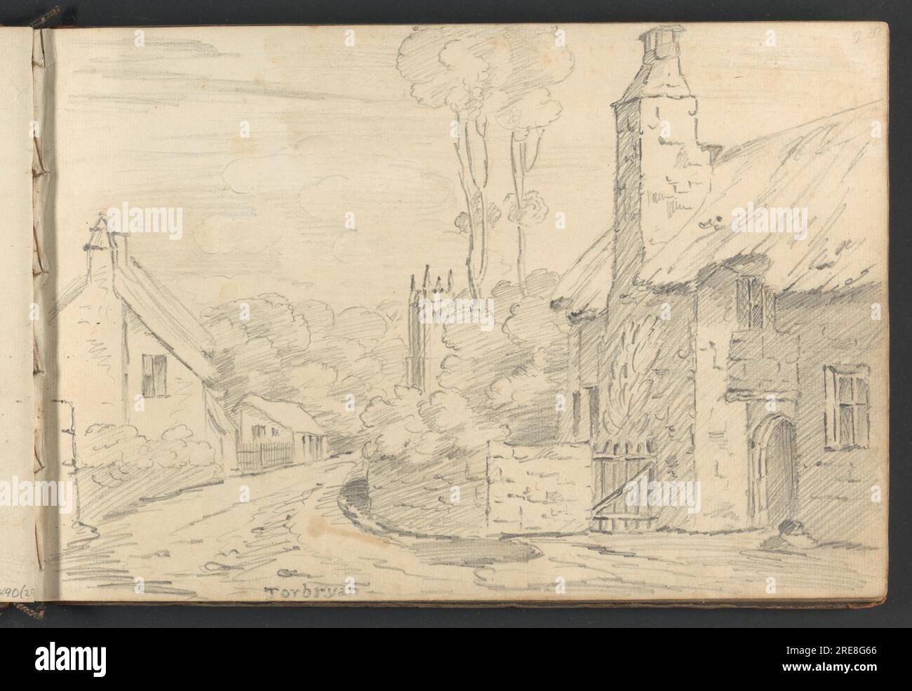 Torbryan 1800 by William Brockedon Stock Photo - Alamy
