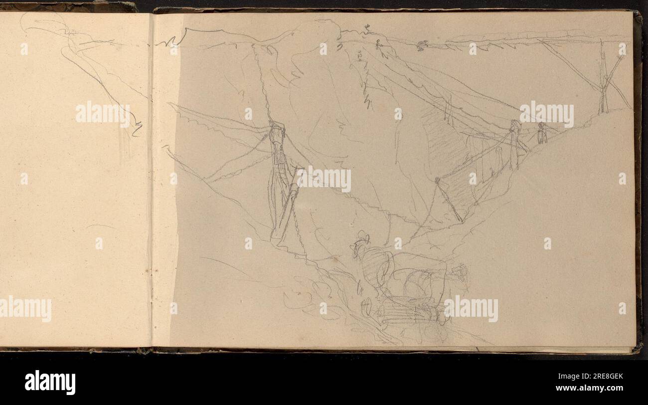 Mining Scene by William Brockedon Stock Photo - Alamy