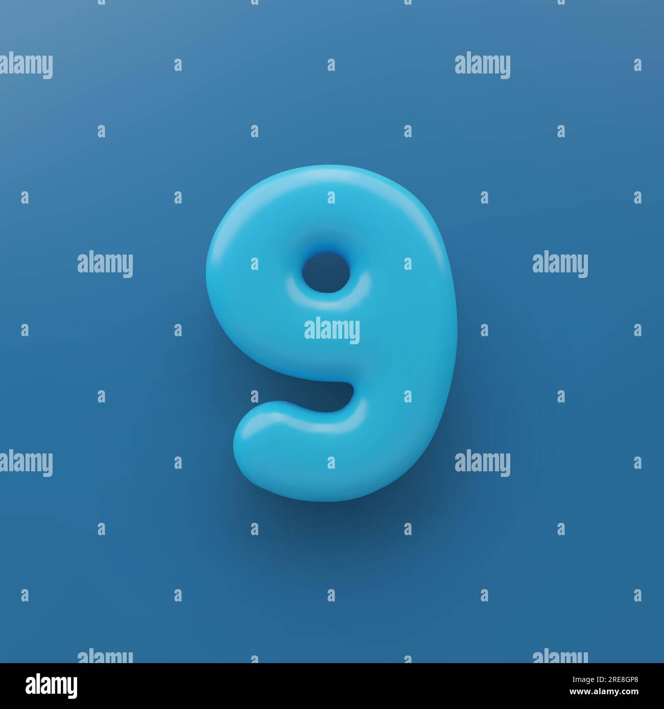 Number nine bubble blue Stock Vector Images - Alamy