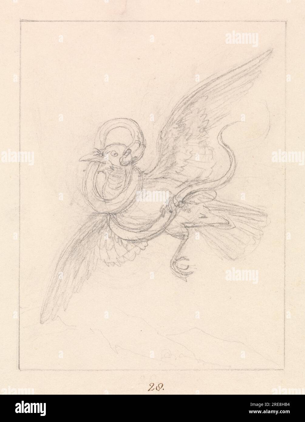 Raven and Snake circa 1813 by Samuel Howitt Stock Photo - Alamy