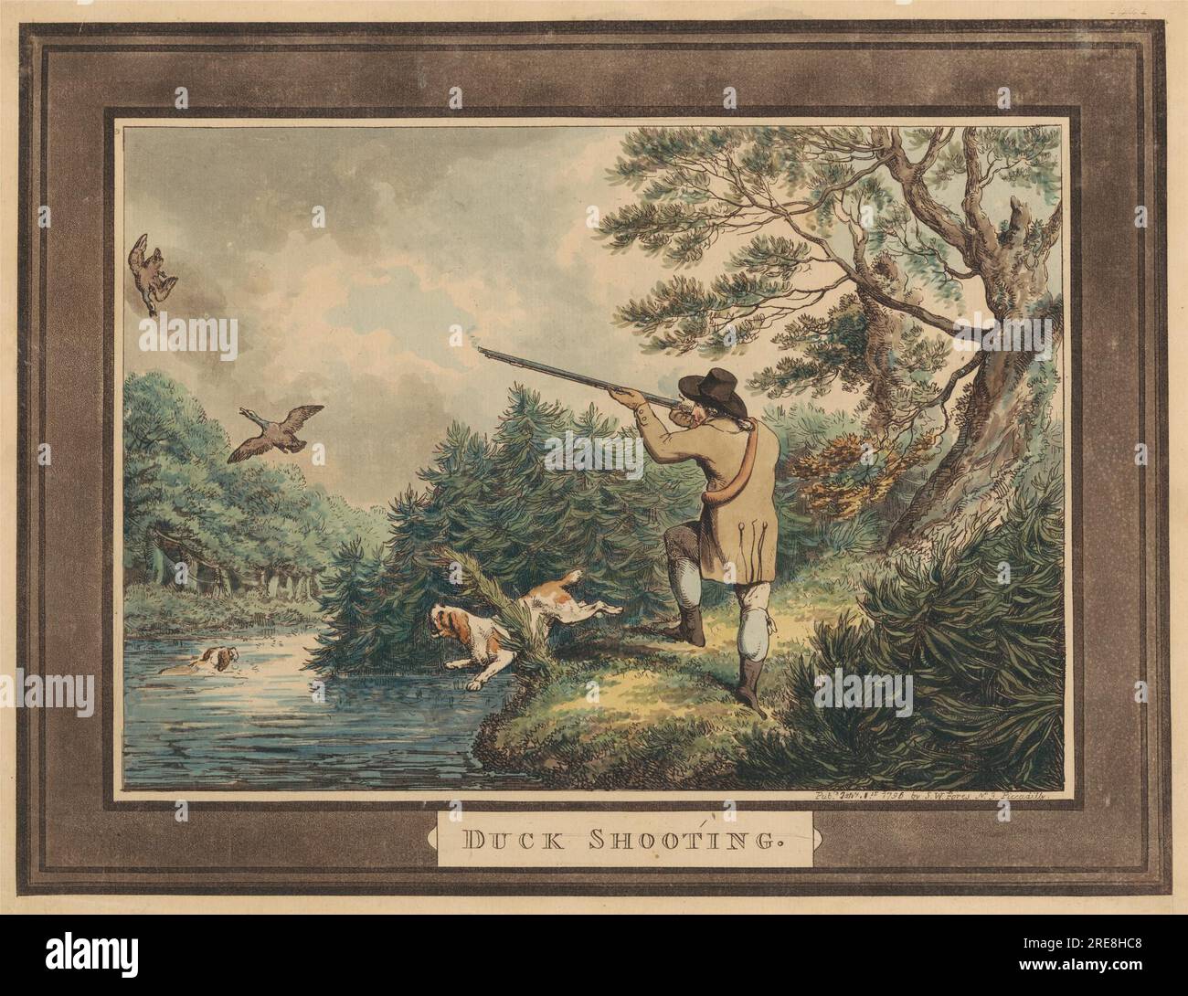 Hunting, Shooting, etc. [set of six]: 1. Duck Shooting 1796 by Samuel ...
