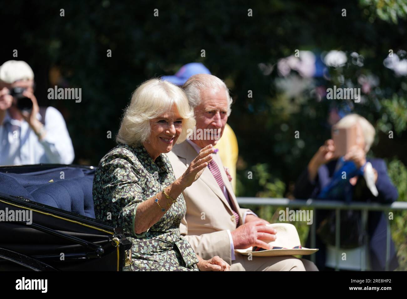 King Charles III and Queen Camilla arrive for a visit to the ...