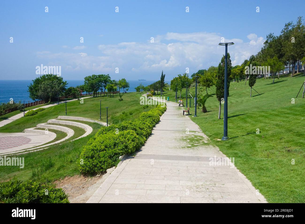 Antalya Turkey coast path in popular Turkish tourist desination in ...