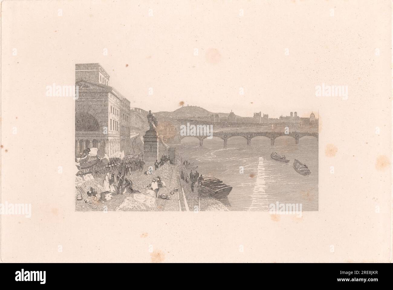 Paris from the Barriere de Passy 1835 by James Tibbits Willmore Stock ...