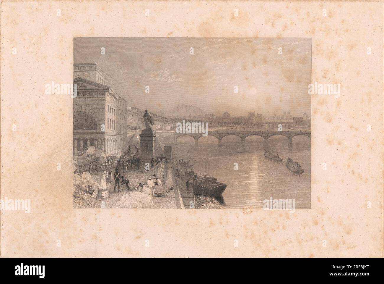 Paris from the Barriere de Passy 1835 by James Tibbits Willmore Stock ...