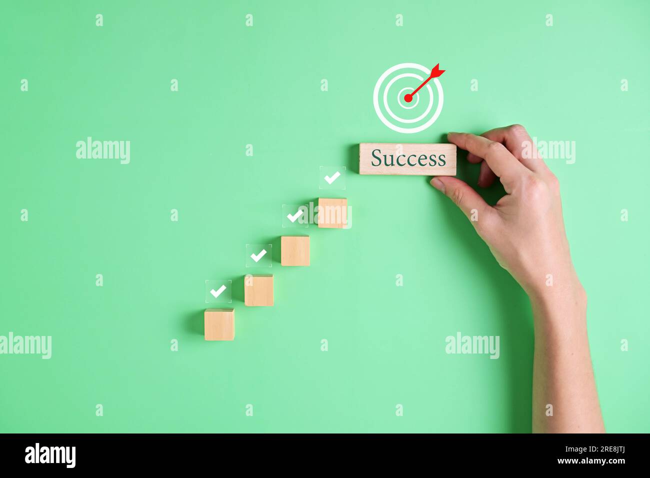 success target background. step of success target to the arrow board ...
