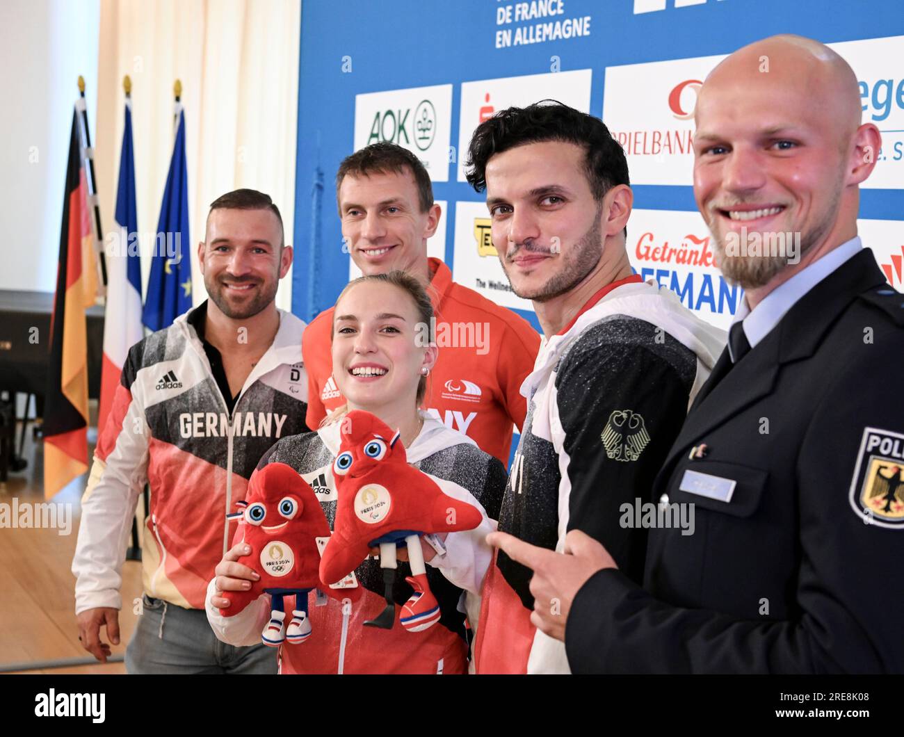 Berlin, Germany. 26th July, 2023. Cyclists Robert Förstemann (l-r) and ...