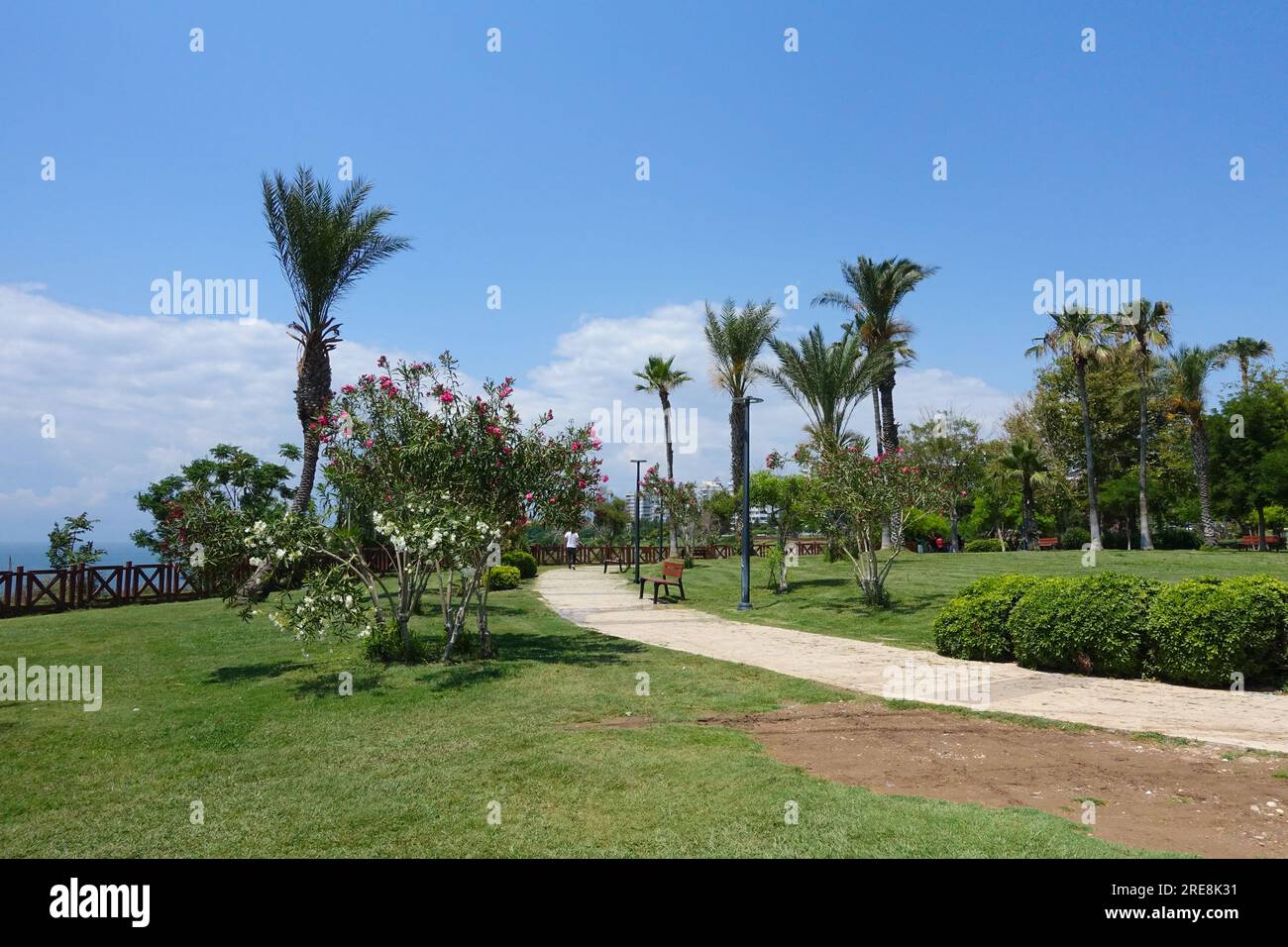 Coast path Antalya Turkey popular Turkish tourist desination in summer ...