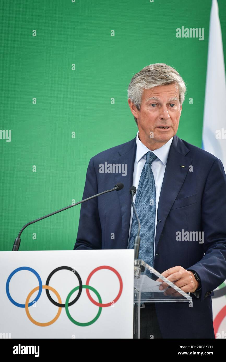 Paris, France. 26th July, 2023. President of the IOC Coordination ...