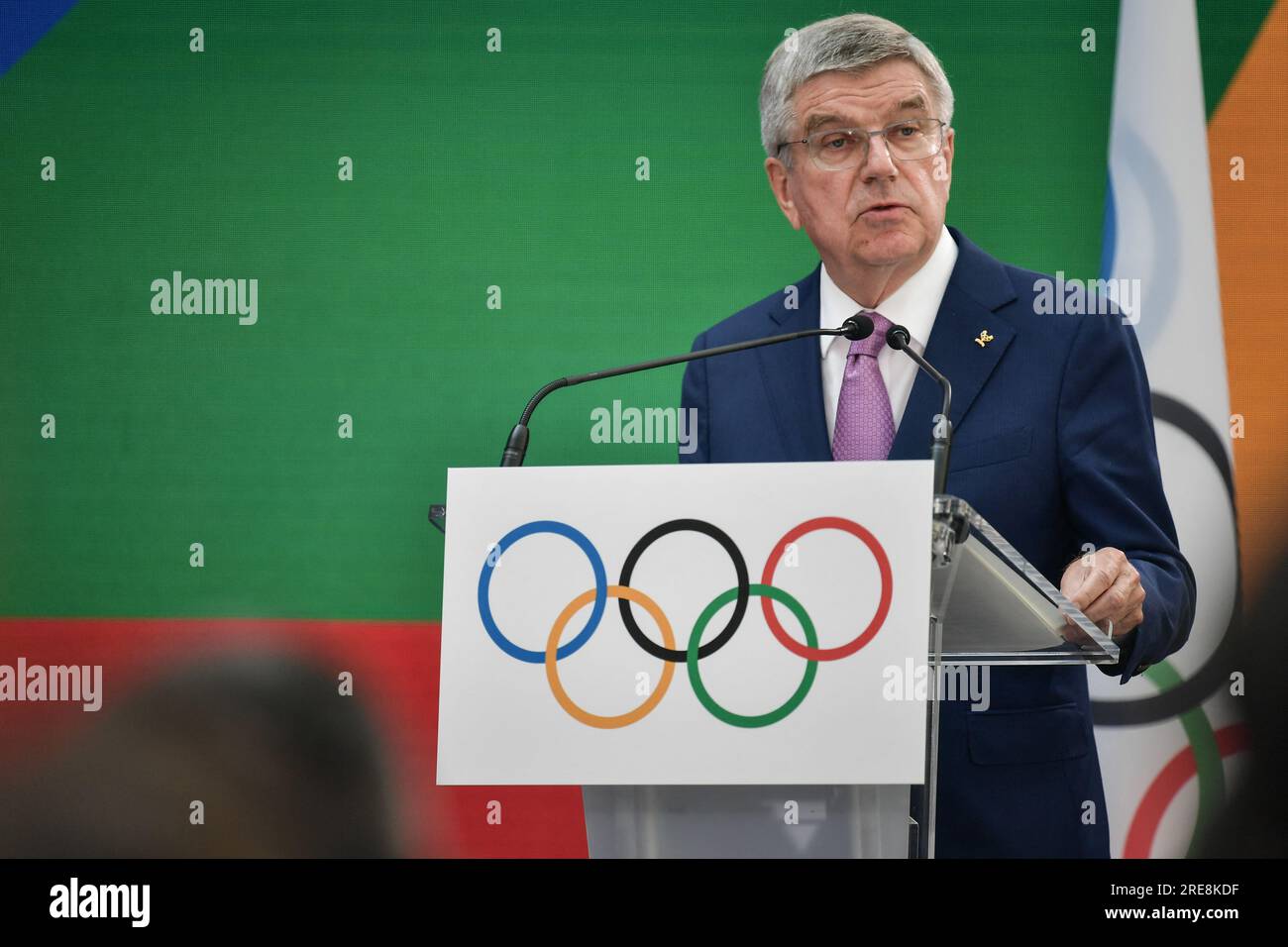 Paris, France. 26th July, 2023. President of the International Olympic ...