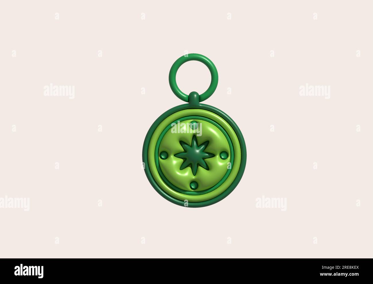 3D illustration. Compass tool. Navigation device. Compass object for navigation and orientation ...