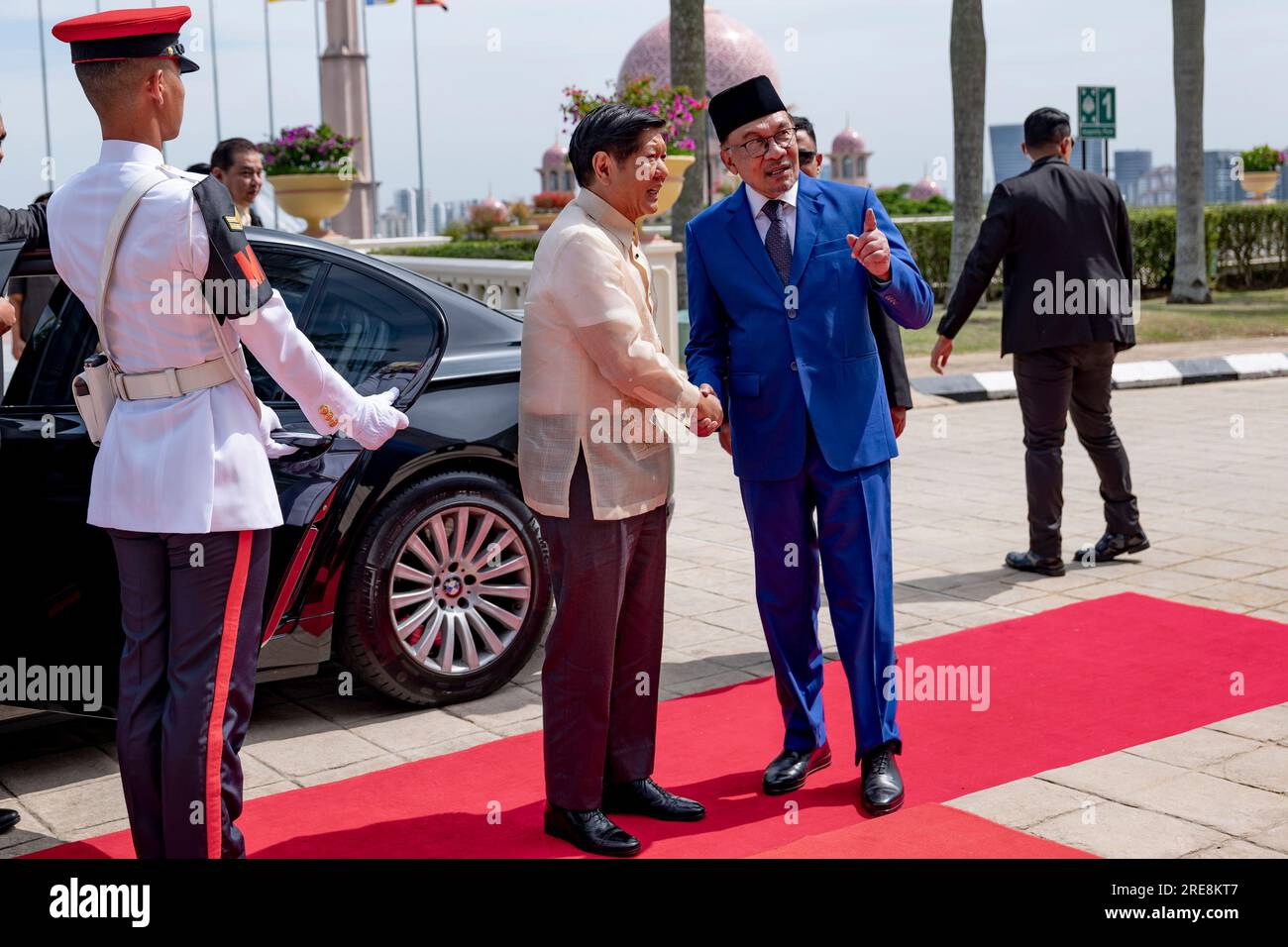 In this handout photo provided by Prime Minister's Office of Malaysia ...