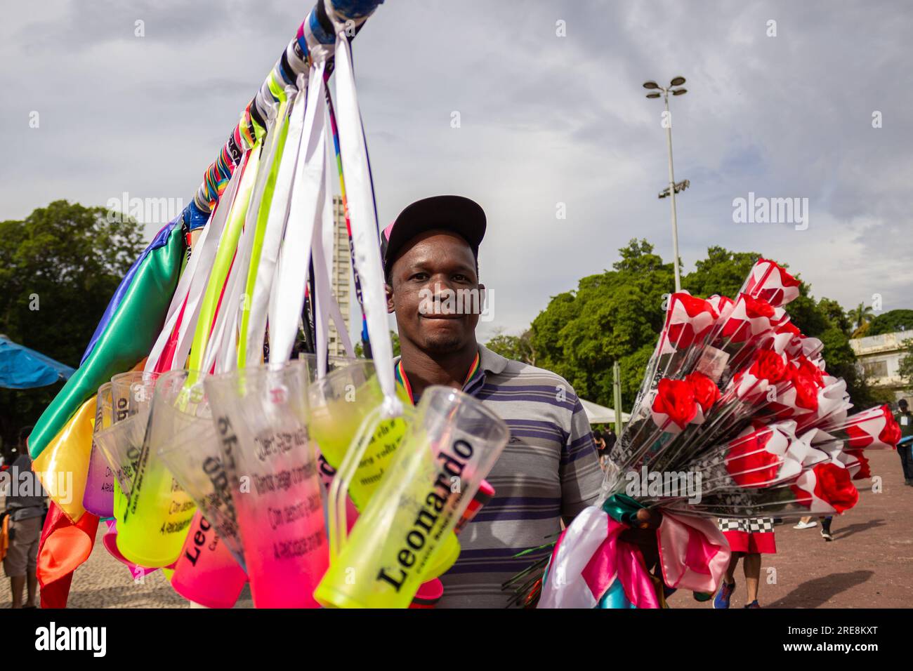 Goiania, Goias, Brazil – June 25, 2023: A street vendor working at the ...