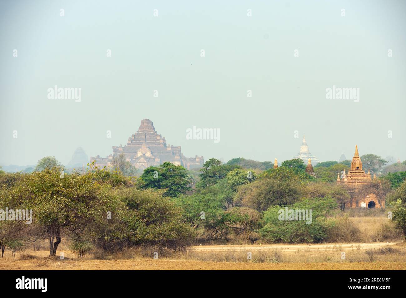 Stunning view of the beautiful Bagan ancient city (formerly Pagan). The ...