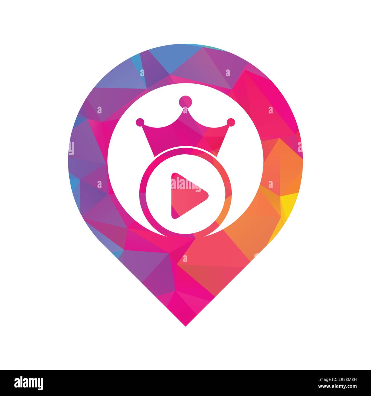 King Video vector logo design template. Royal film logo design vector ...