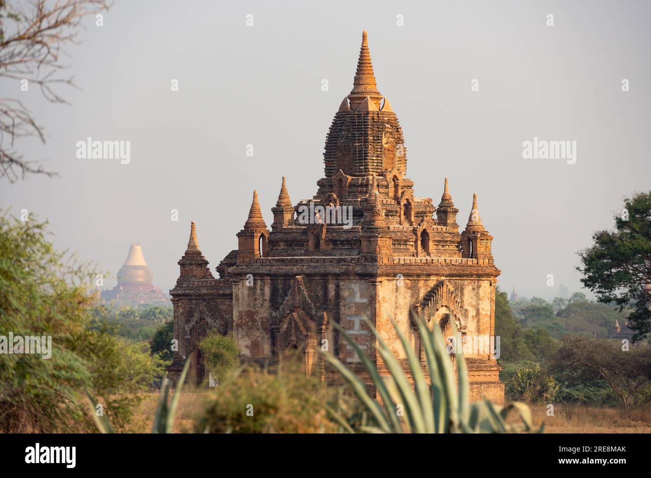 Stunning view of the beautiful Bagan ancient city (formerly Pagan). The ...