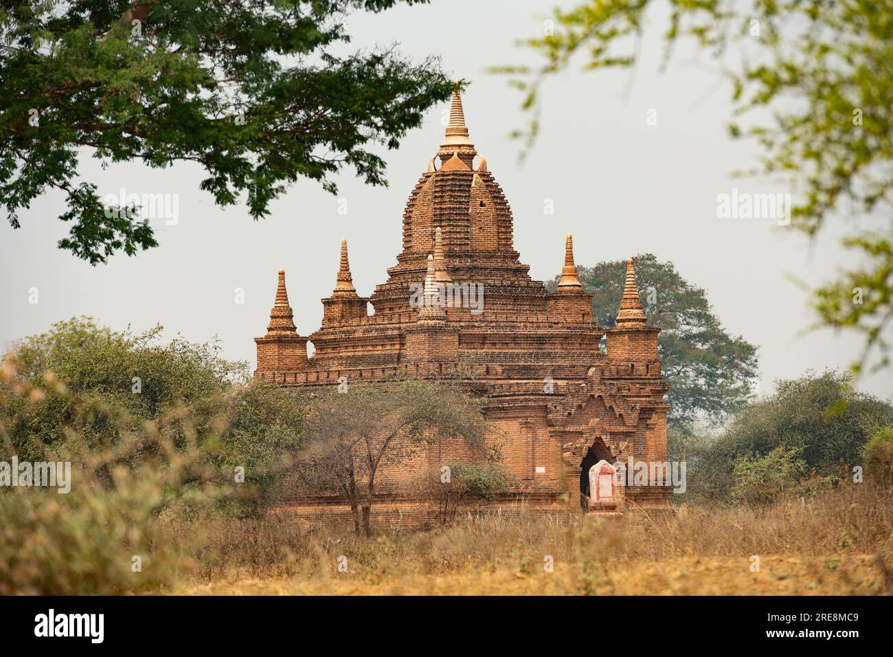 Stunning view of the beautiful Bagan ancient city (formerly Pagan). The ...