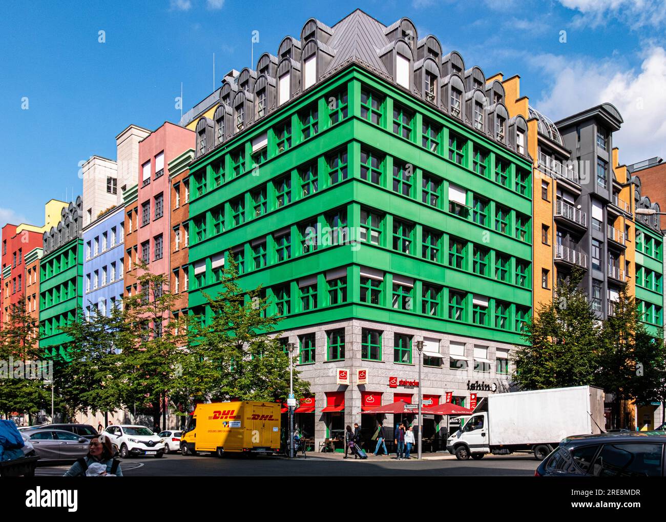 Colourful residential & Commercial buildings, Cnr Zimmerstrasse ...