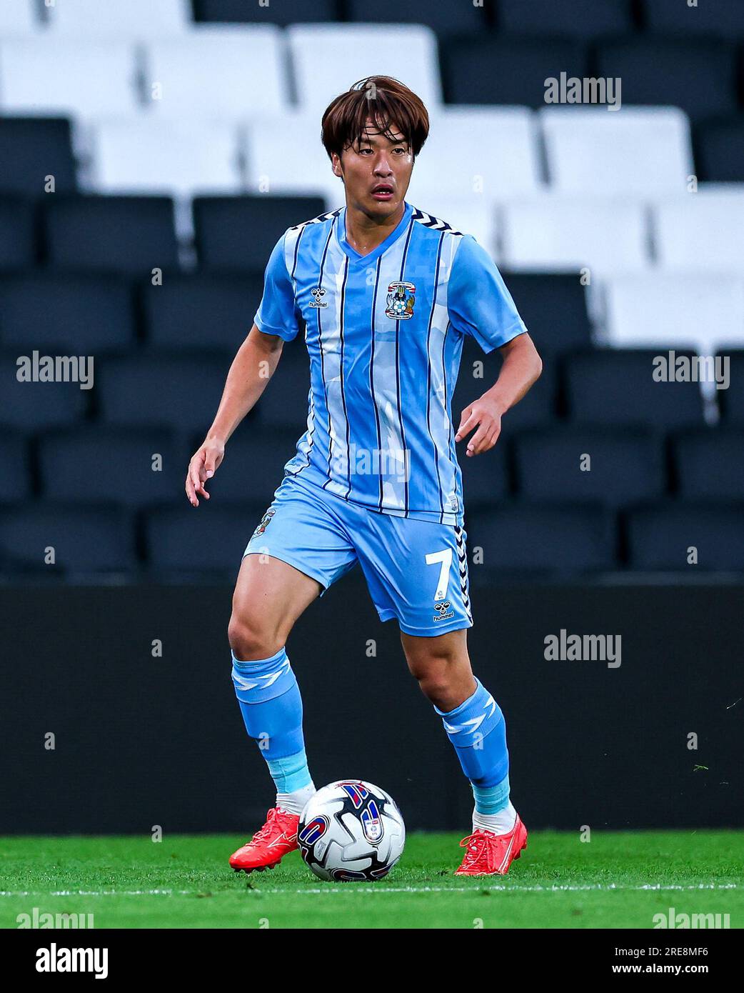 Coventry City's Tatsuhiro Sakamoto in action during the pre-season friendly match at Stadium MK ...