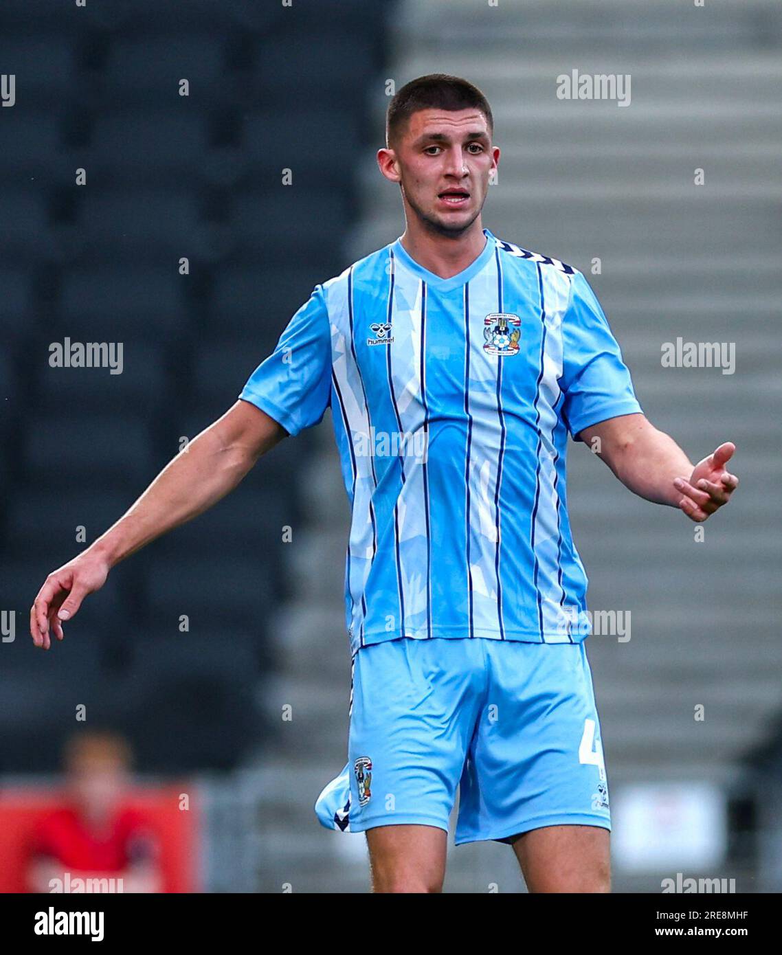 Coventry City's Bobby Thomas in action during the pre-season friendly match at Stadium MK ...