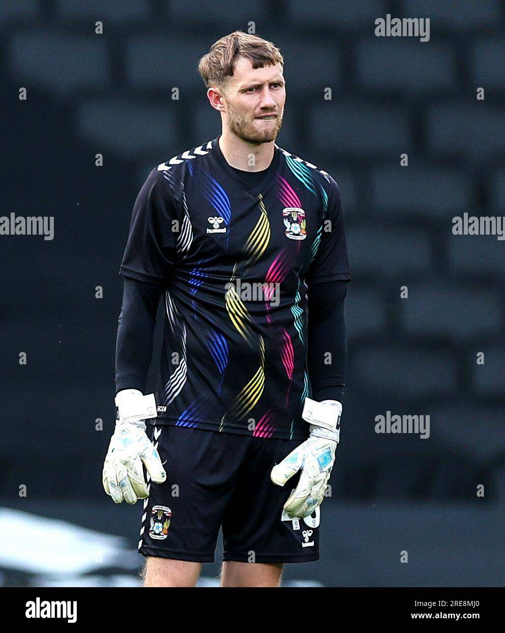Coventry City's Simon Moore in action during the pre-season friendly ...