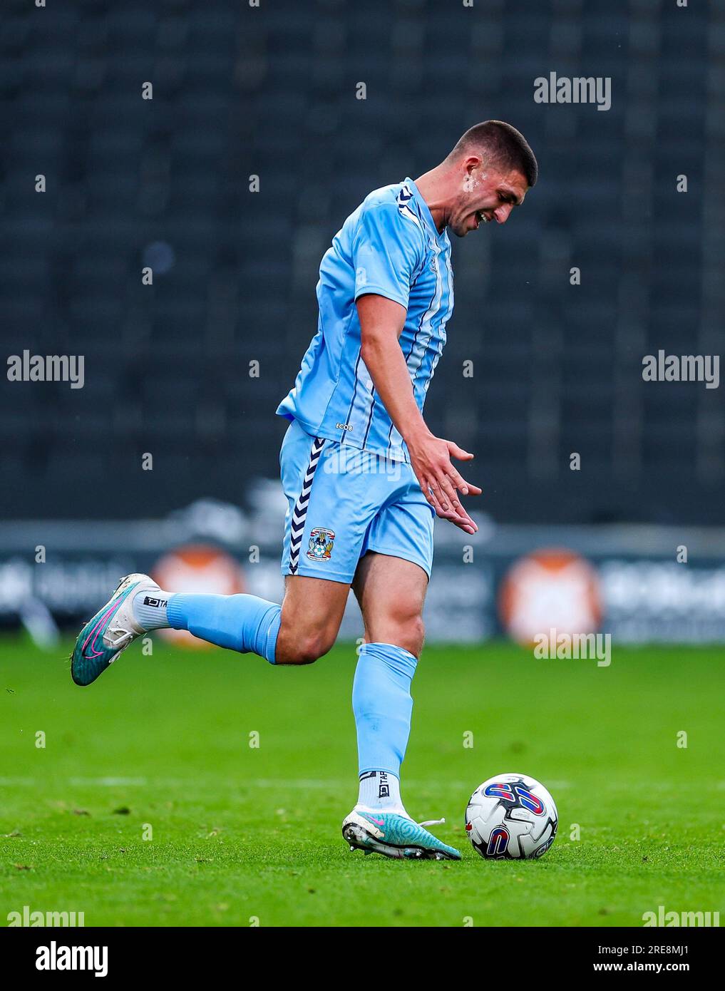Coventry City's Bobby Thomas in action during the pre-season friendly ...