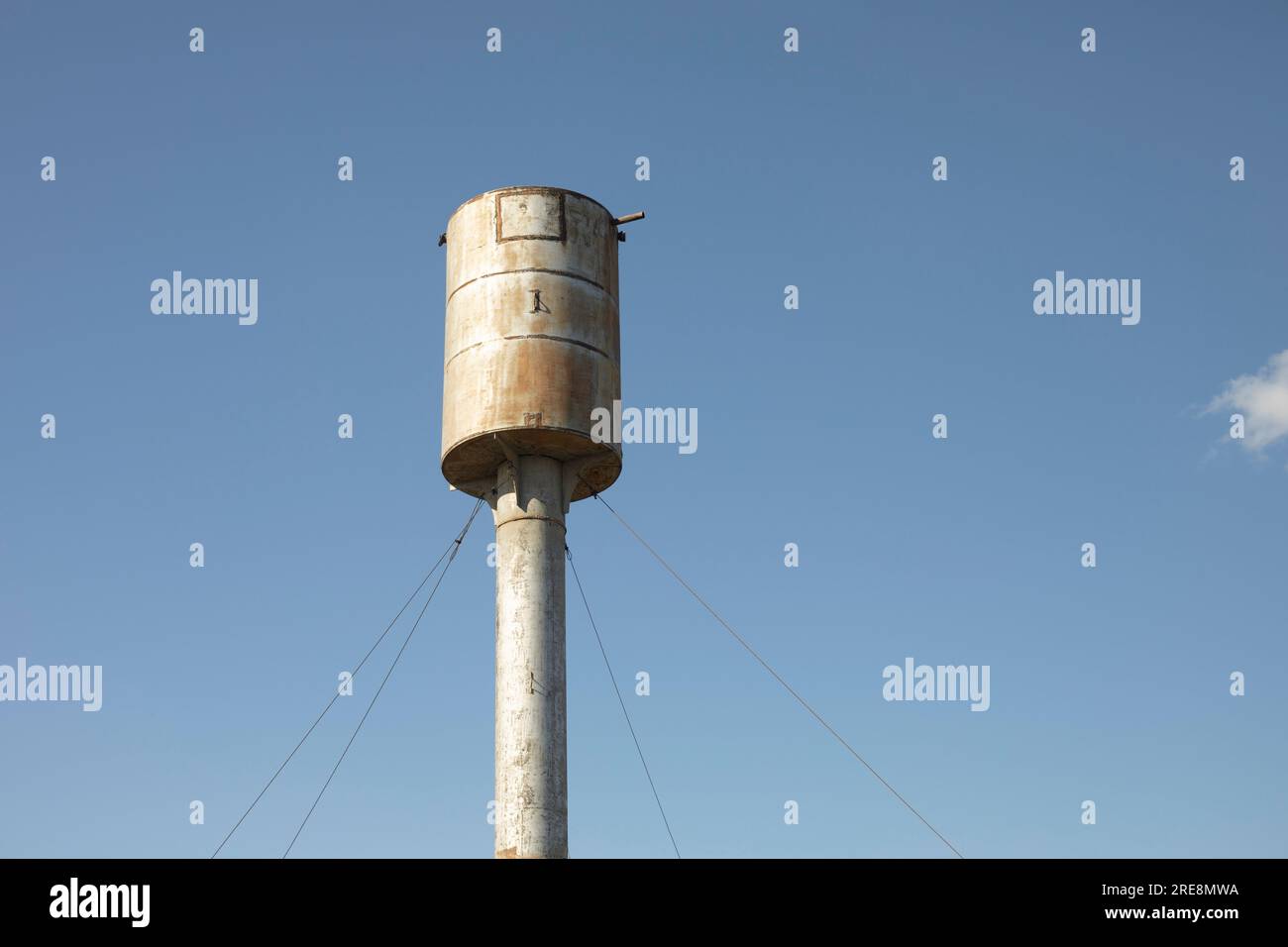 Industrial pipe. Steel frame. Details of communications. Metal ...