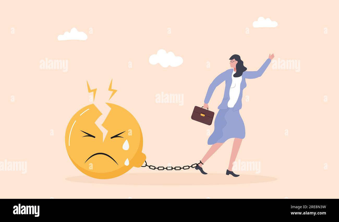 Stressed burden, anxiety or negative thoughts. Burnout in professional ...