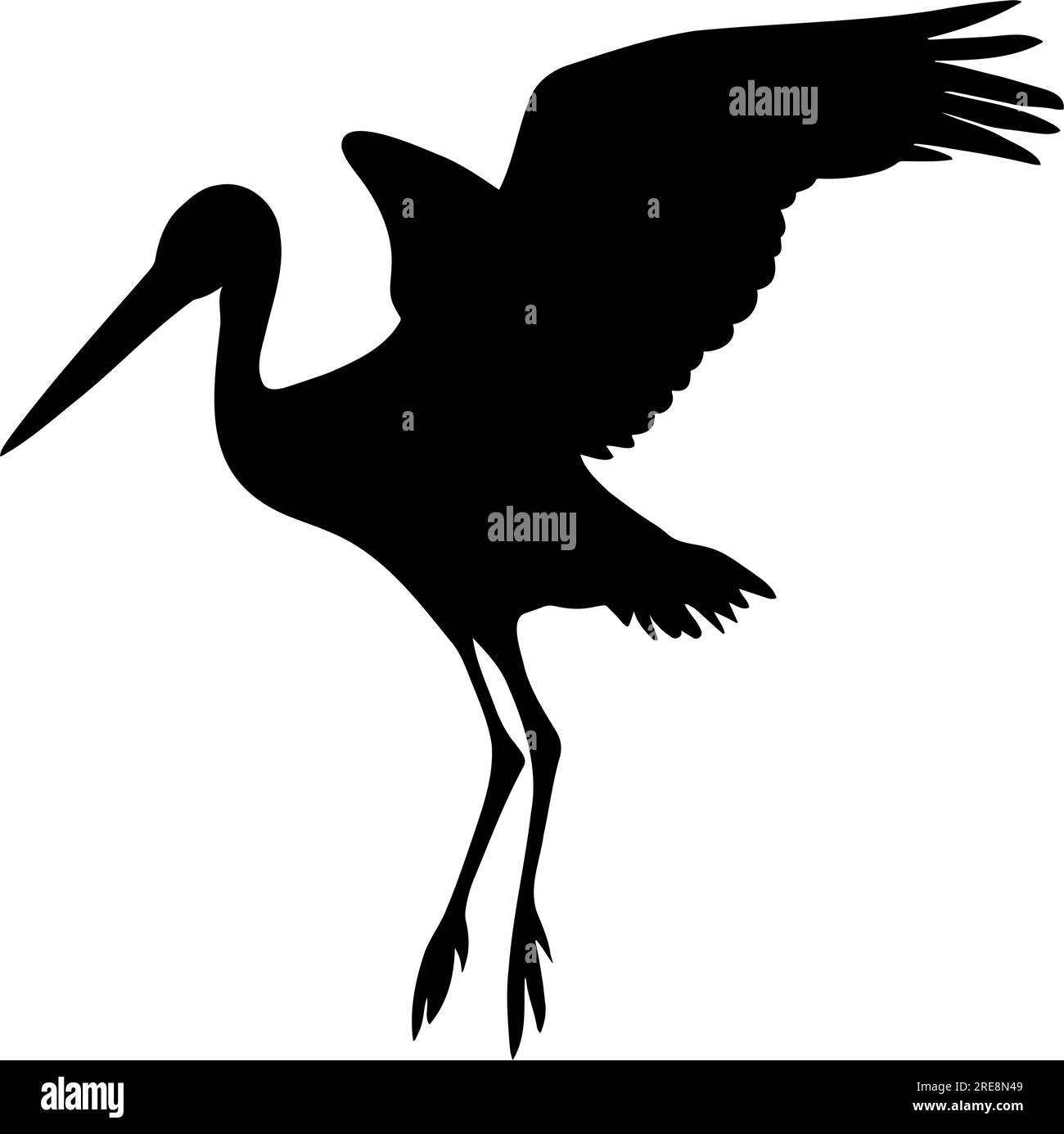 Stork silhouette. Vector illustration Stock Vector Image & Art - Alamy