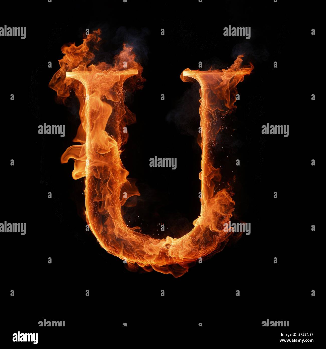 Burning Letter Capital E