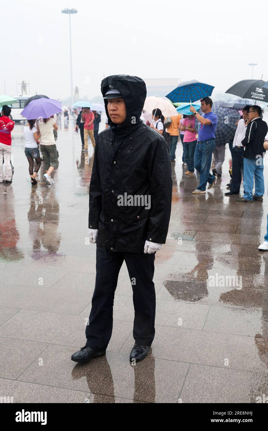 Chinese tourist police / policeman providing security for tourists in ...