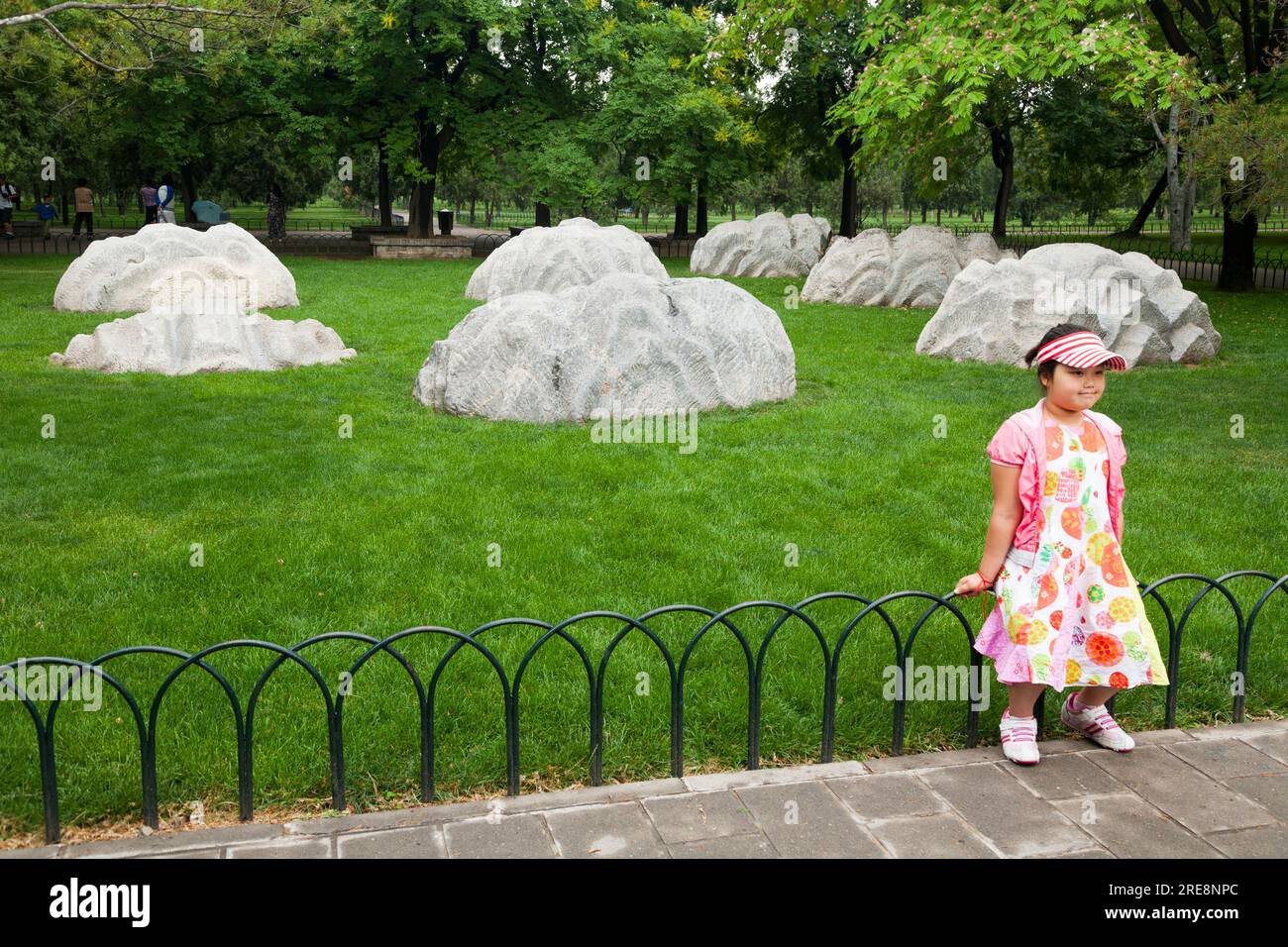 Seven Star Stones in the grounds of / the exterior / outside of the ...