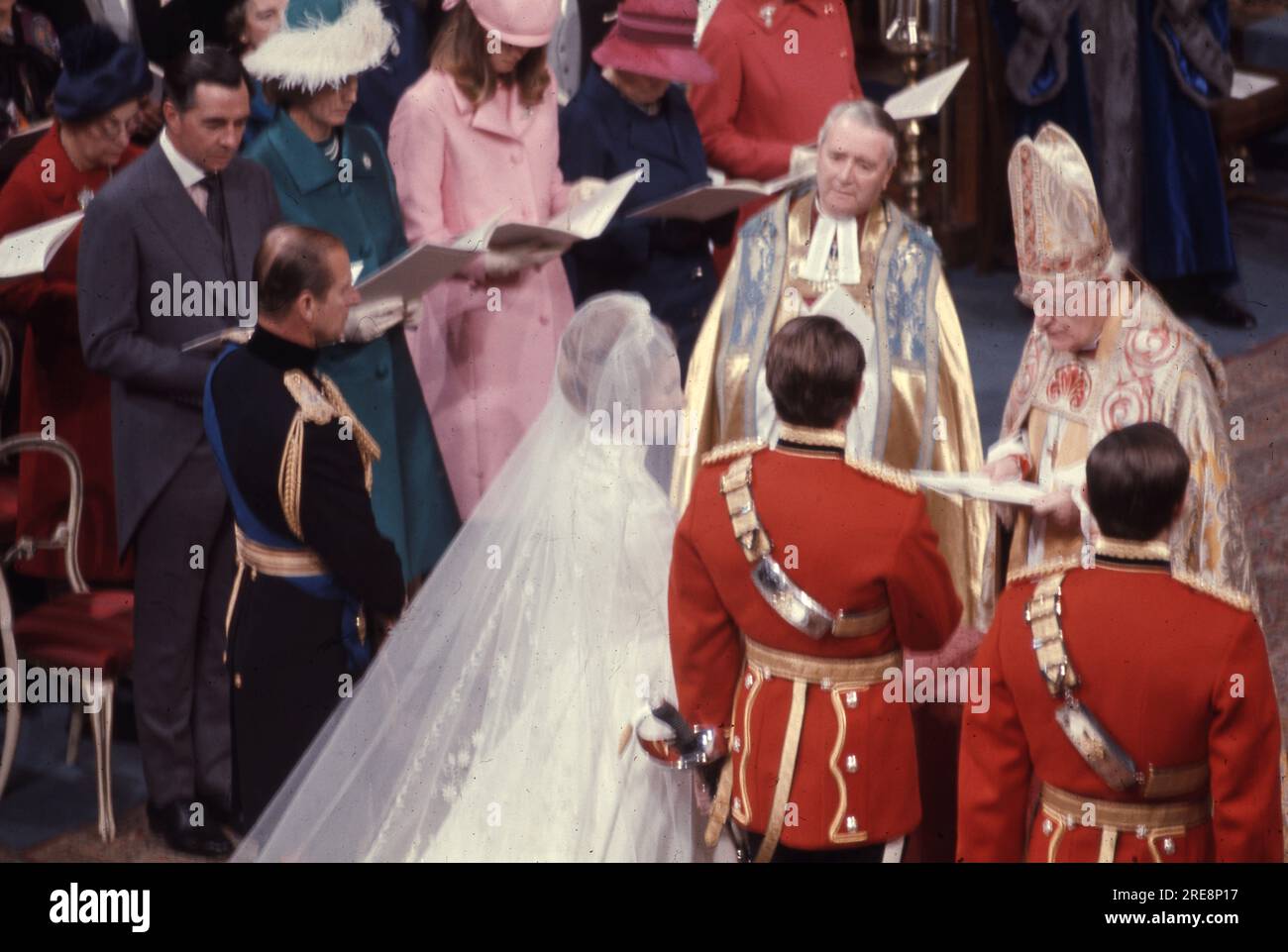 The wedding of Princess Anne and Capt Mark Phillips on the 14th ...