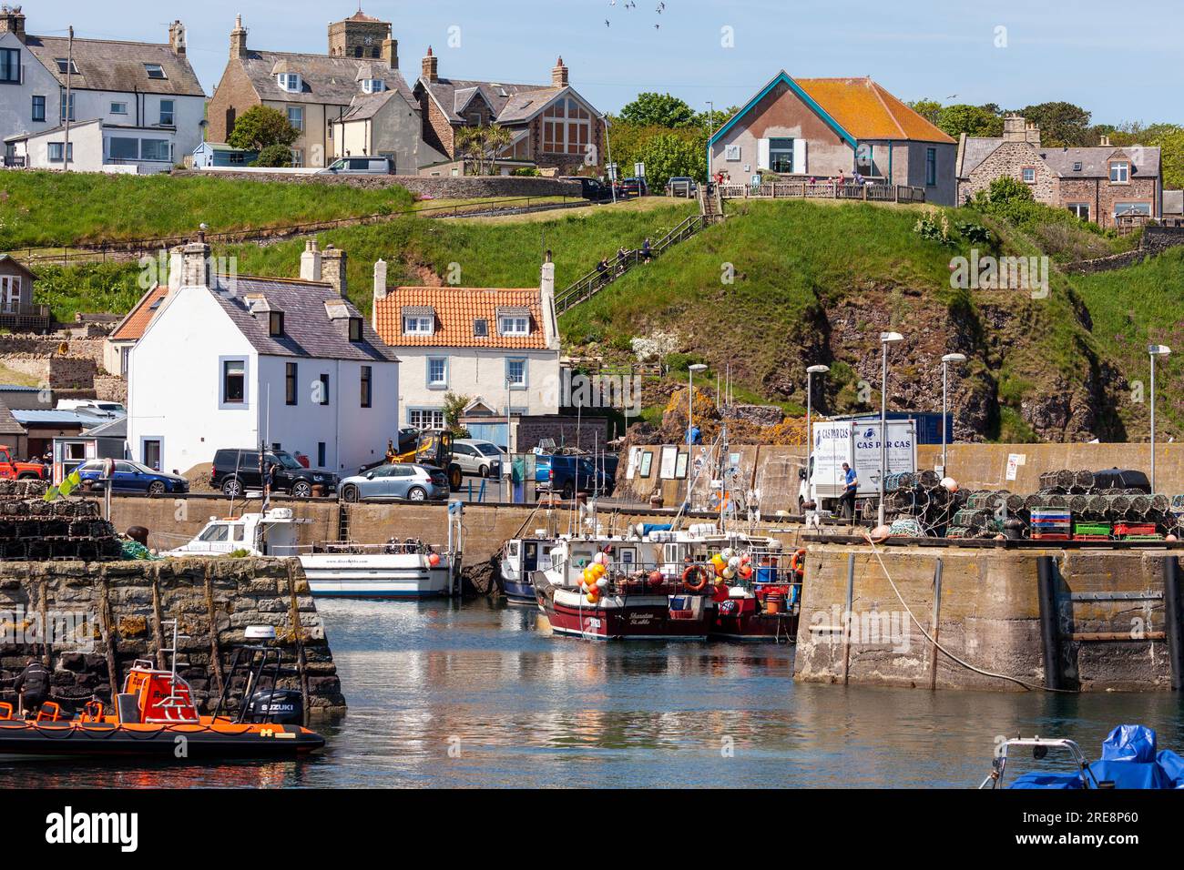 St Abbs Harbour a small fishing harbour on the East Coast of Scotland ...