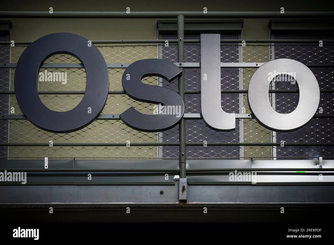 Oslo sign in metal in the capital of Norway Stock Photo - Alamy