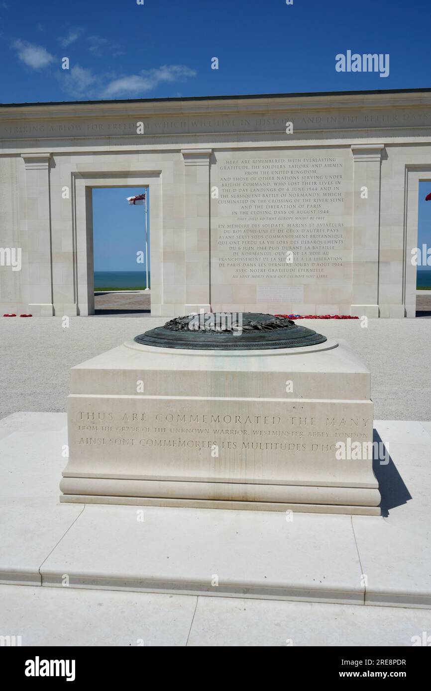 Memorial Stonework at The British Normandy Memorial Stock Photo - Alamy