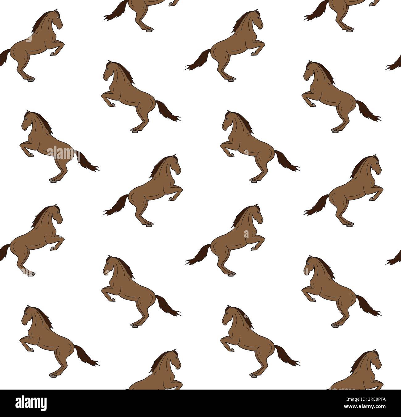 Vector seamless pattern of hand drawn doodle sketch colored dressage ...