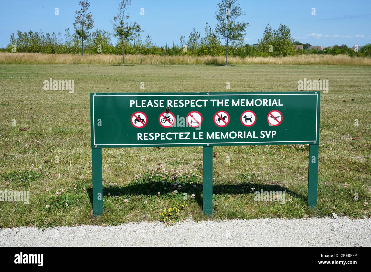 Information Sign at The British Normandy Memorial Stock Photo - Alamy