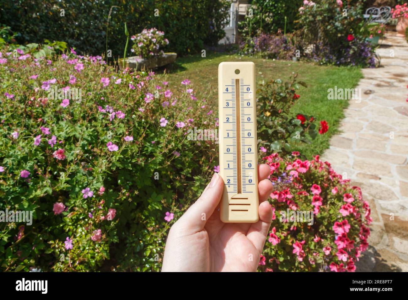 Summer garden heatwave thermometer hi-res stock photography and images ...
